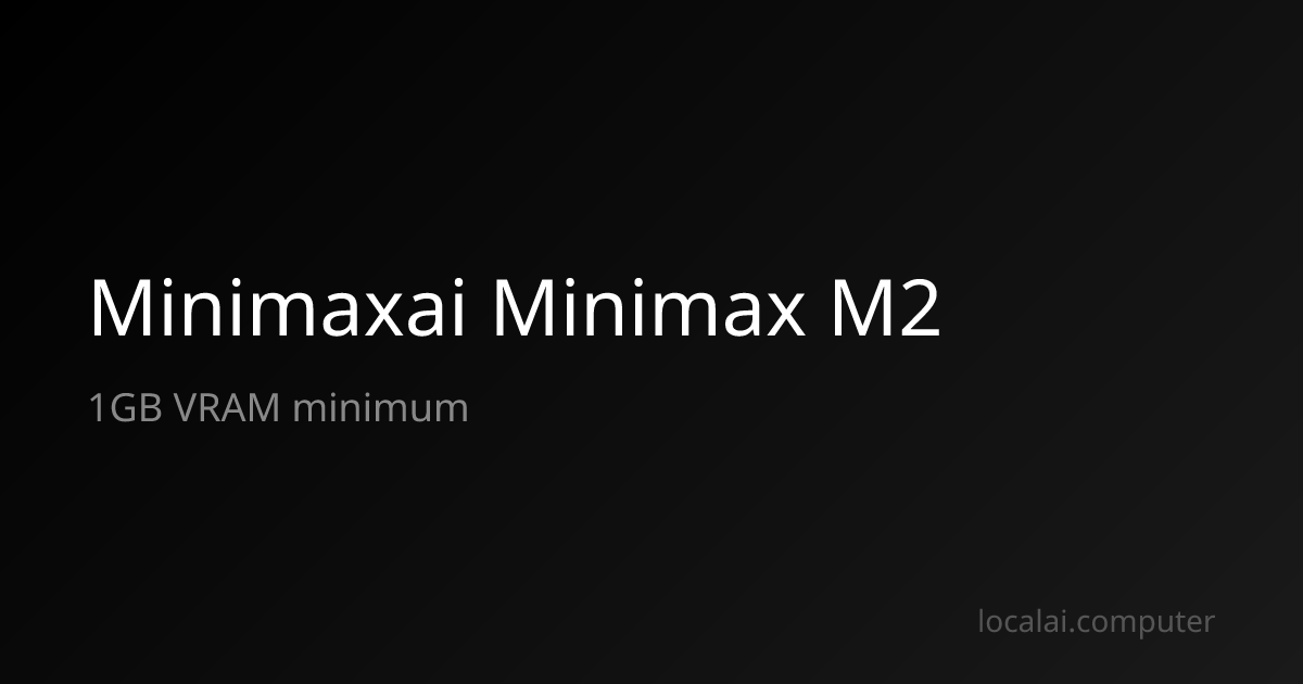 Minimaxai Minimax M2: VRAM Needs, GPU Requirements & Benchmark…
